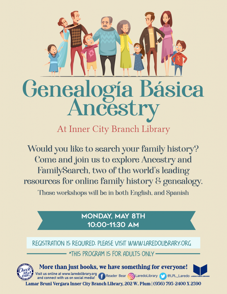 Genealogía Básica-Ancestry | Laredo Public Library