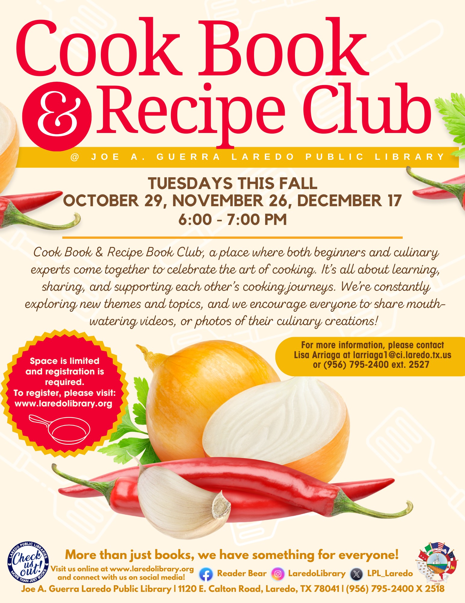 Cookbook & Recipe Club | Laredo Public Library