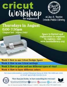 Cricut Workshop for Beginners | Laredo Public Library