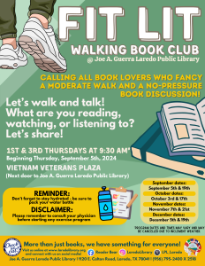 Fit Lit Walking Book Club | Laredo Public Library