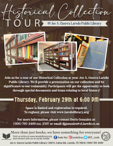 Historical Collection Monthly Tour | Laredo Public Library
